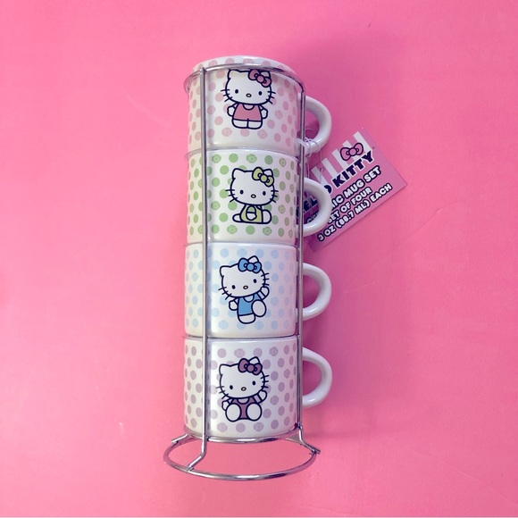 Hello Kitty | Dining | Hello Kitty Sanrio Ceramic Mini Mug 3oz Set ...